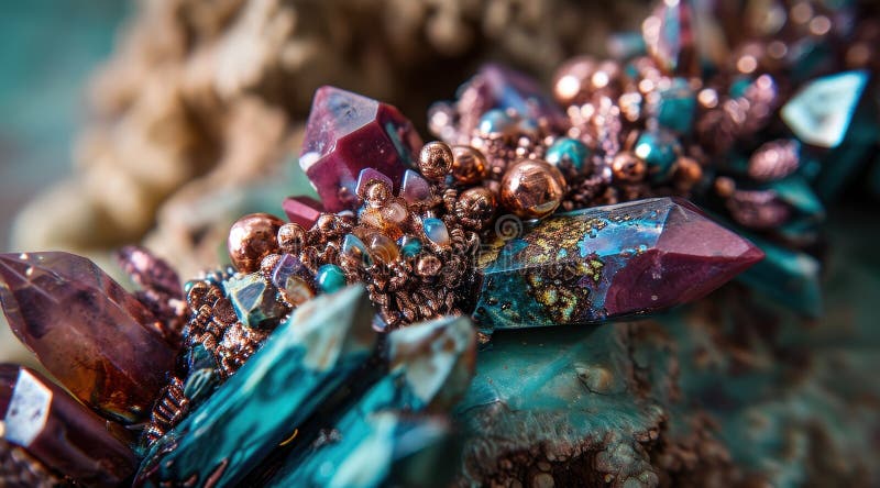 Vibrant Gemstone Cluster stock illustration. Illustration of vibrant ...