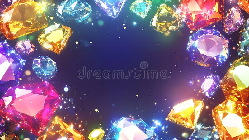 Vibrant Gemstones Frame Dark Background Stock Photos - Free & Royalty ...