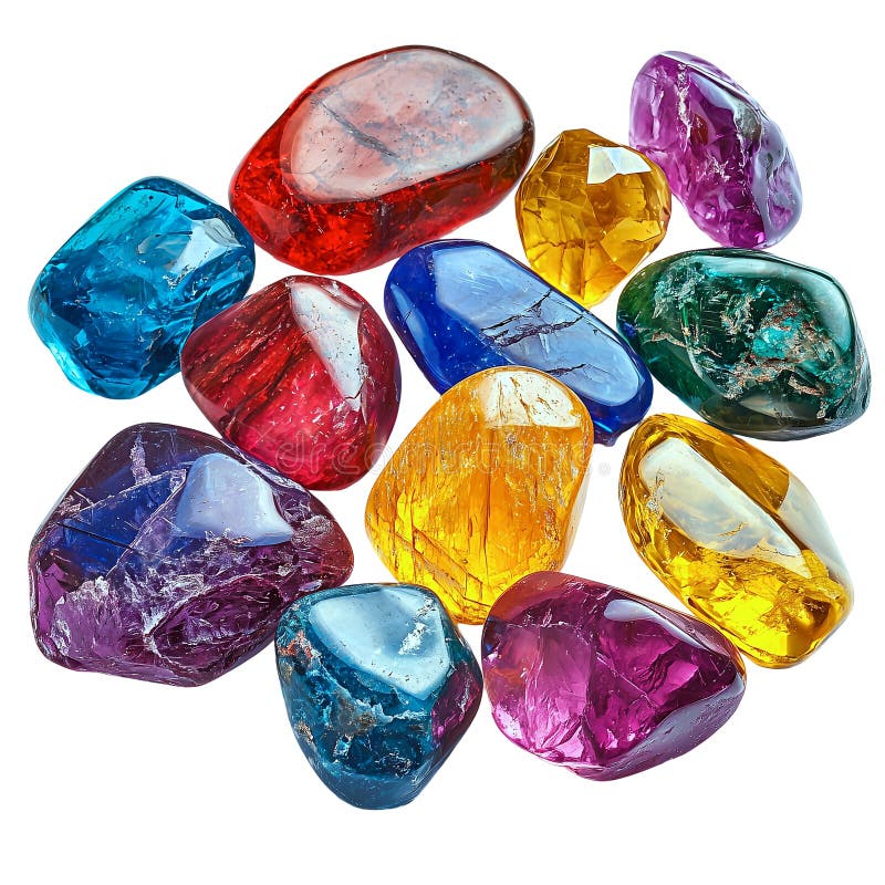 Vibrant Gemstones: Sparkling Jewels Collection Set Ruby Opal Stock ...