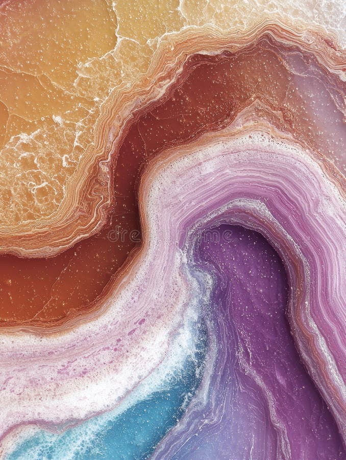 Vibrant Geode Cross-section Stock Illustration - Illustration of purple ...