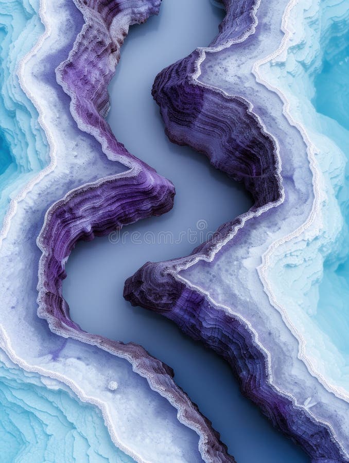 Vibrant Geode Layers in Icy Blue Stock Illustration - Illustration of ...