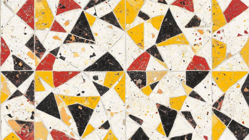 Vibrant Geometric Art: a Kaleidoscope of Triangles and Circles Stock ...