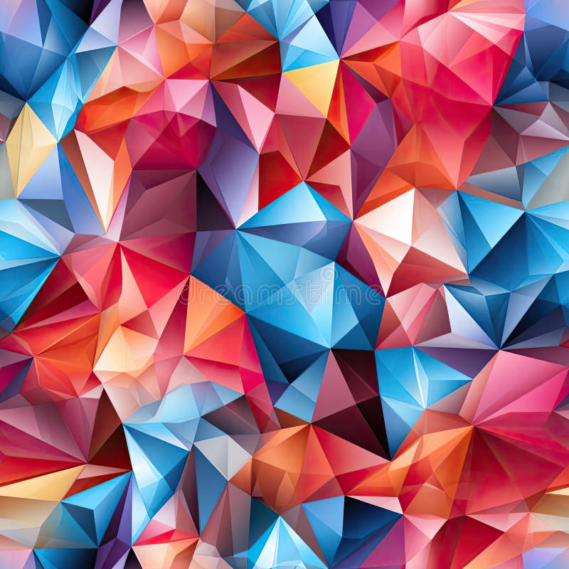 Vibrant Geometric Background with Polygonal Shapes in Rich Colors ...