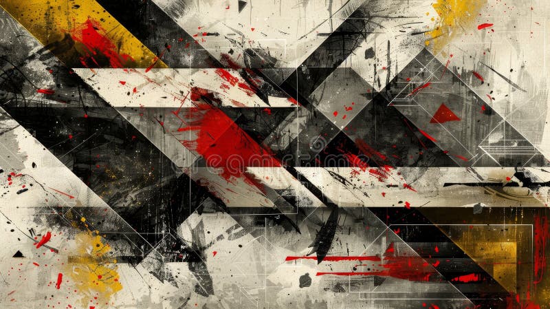 Vibrant Geometric Backgrounds with Sharp Angles, Interlocking Shapes ...