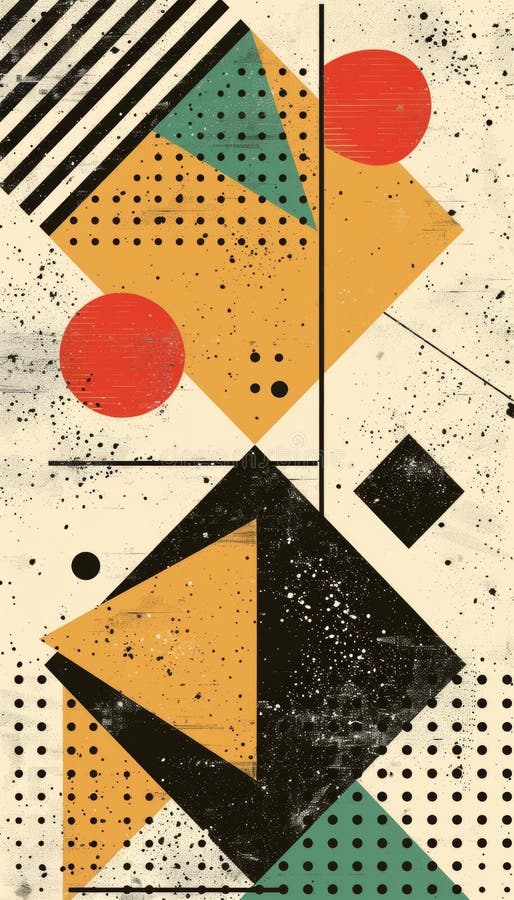 Vibrant Geometric Backgrounds with Sharp Angles, Interlocking Shapes ...