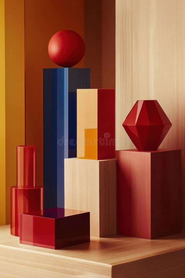 Vibrant Abstract Composition Enhancing Minimalist Interior Space Bold ...