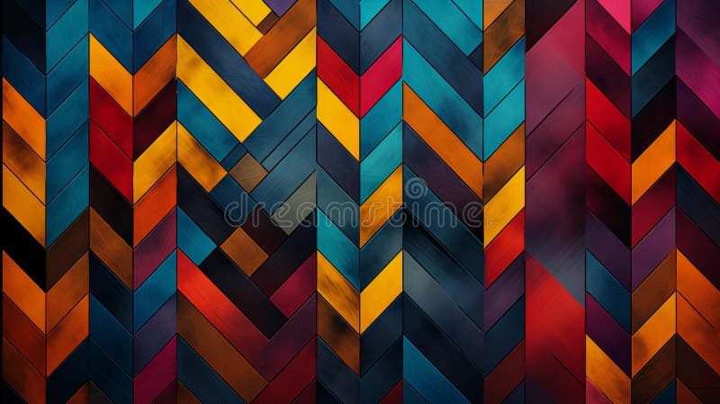 Vibrant Geometric Chevron Design with a Modern Twist on Traditional ...