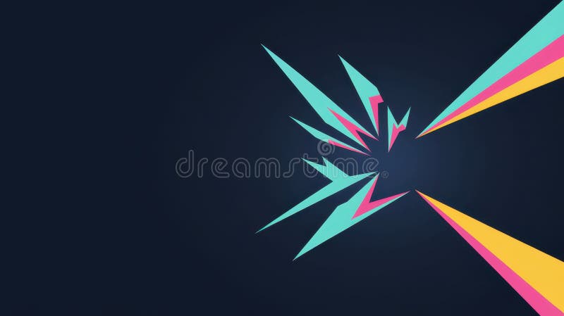 Vibrant Geometric Design with Sharp Shapes and Bright Colors Creating a ...