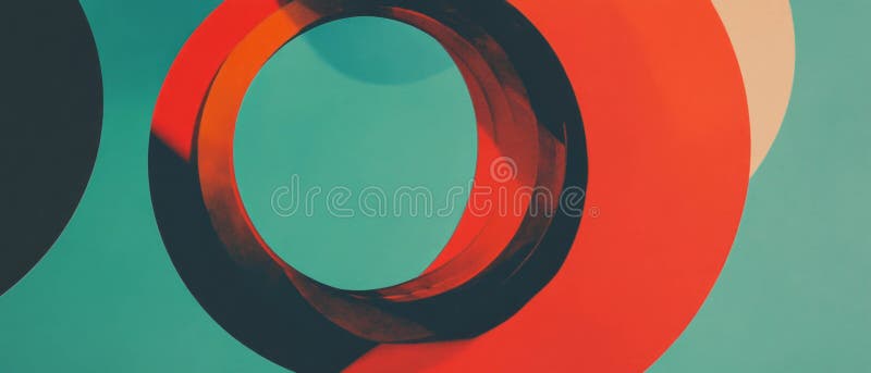 Large Overlapping Circles in a Modern Geometric Design Featuring a ...