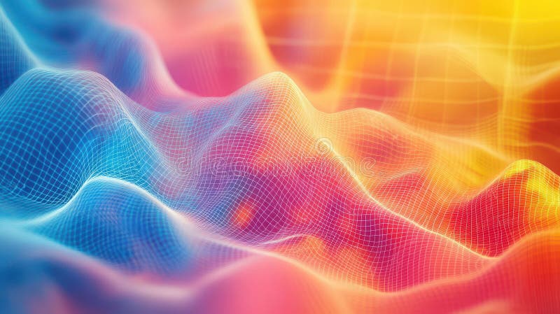 Vibrant Geometric Grid Patterns in Optical Illusion Stock Illustration ...