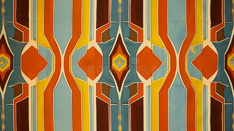 Vibrant Geometric Pattern Retro Wallpaper Design Stock Image - Image of ...