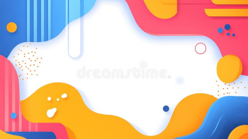 Vibrant Geometric Patterns Blend with Abstract Waves, Creating a Fun ...