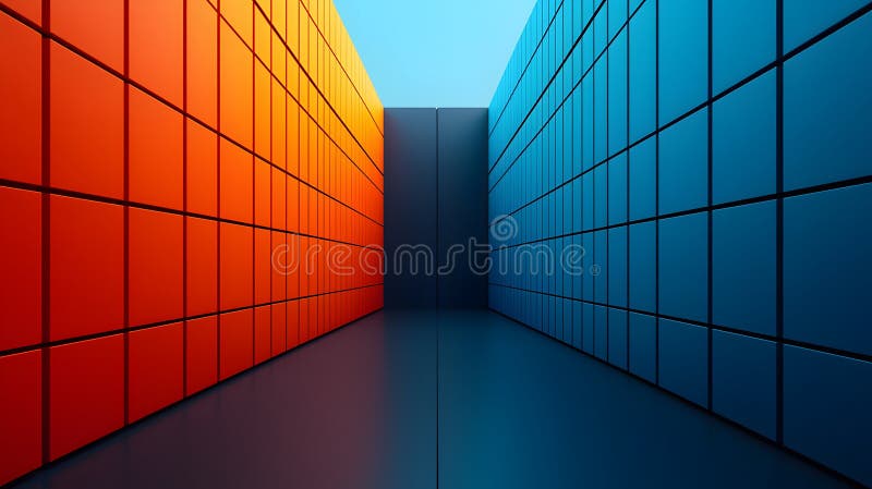 Vibrant Geometric Patterns Create a Stunning Visual Pathway in a ...