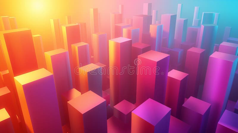 Vibrant Geometric Prism Poster Background Generative AI Stock ...