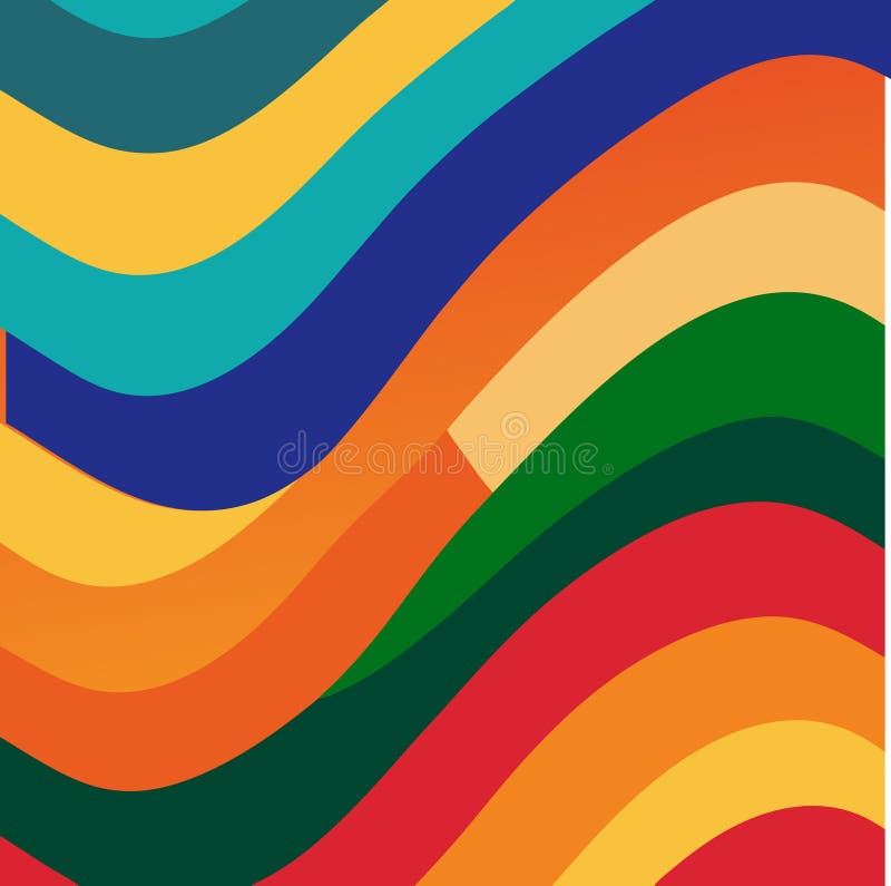 Colorful Geometric Seamless Repetitive Vector Curvy Stock Vector ...