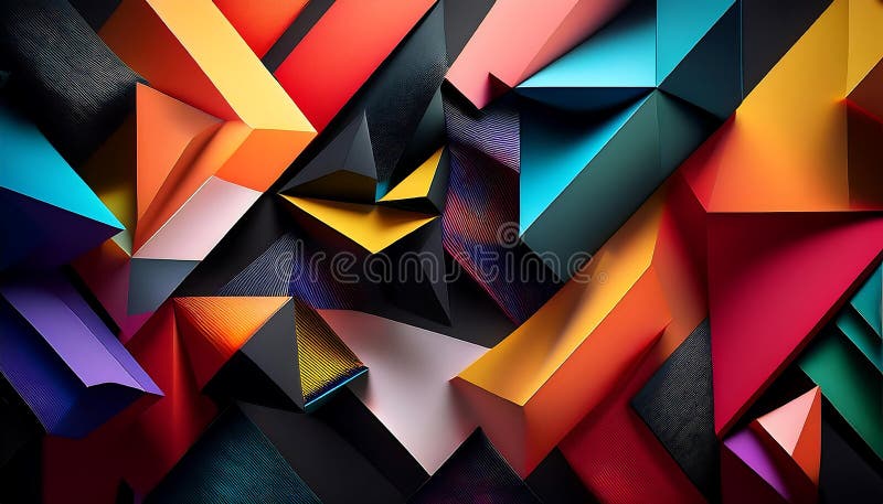 Vibrant Geometric Shapes Creating a Dynamic Black Friday Collage for an ...