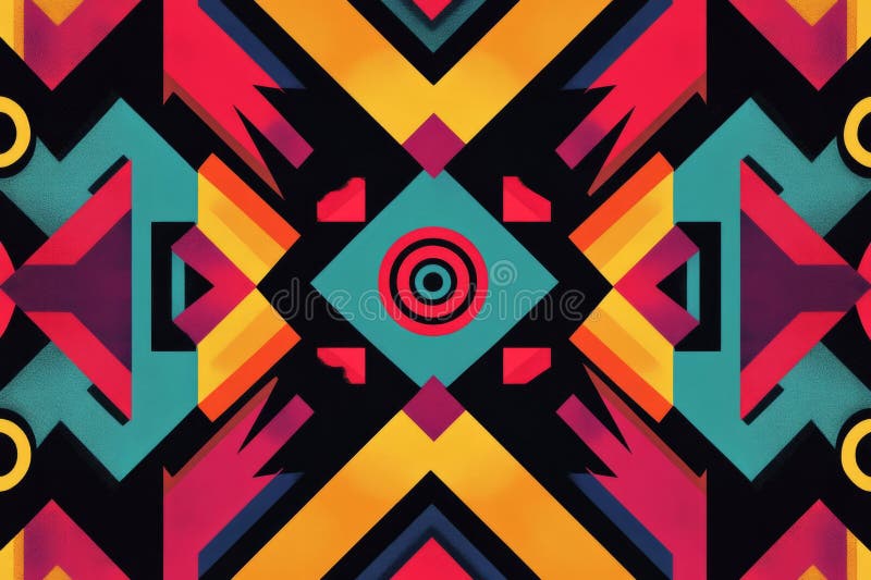 Vibrant Geometric Shapes Patterns Combine Form Modern Abstract Design ...
