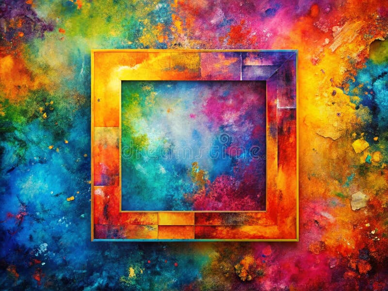 Vibrant Geometric Square Abstract Art a Modern Design for Walls ...