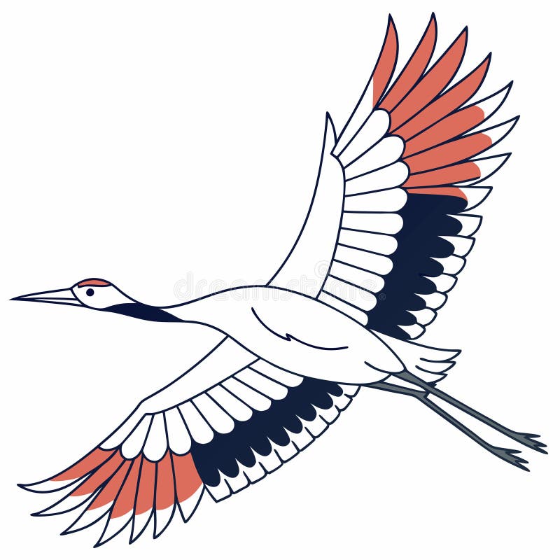 Geometric Style Illustration of a Bird in Flight Stock Vector ...