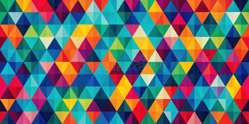 Vibrant Geometric Triangle Pattern Background Featuring Diverse Hues ...