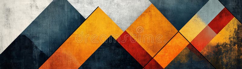 Vibrant Geometrical Artwork Featuring Sharp Angles and Rich Colors ...