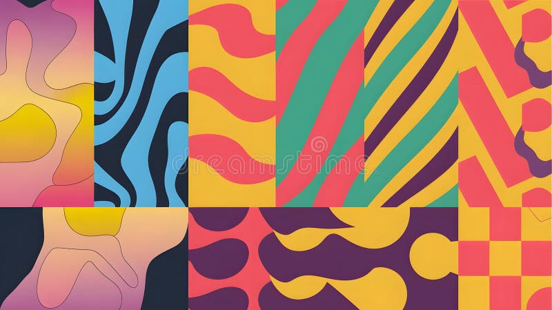 Vibrant Geometry: the Power of Color in Abstract Design Stock ...