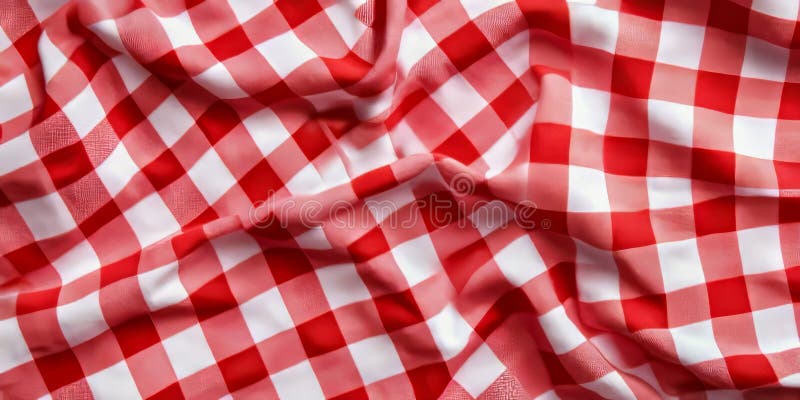 Vibrant Gingham Fabric Texture Background Red White Checkered Patterns Nostalgic Stock Photos ...