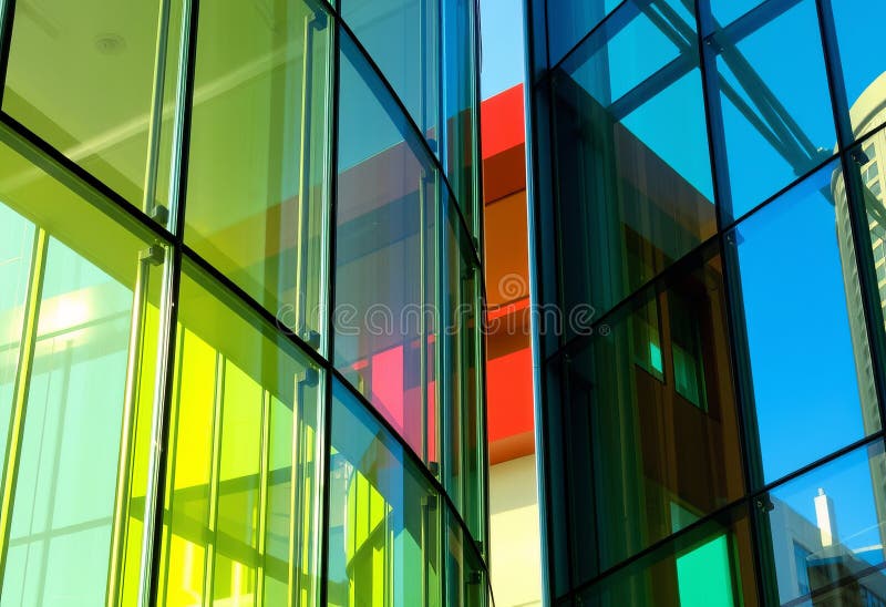 Vibrant Glass in Architecture Architectural Elements with Glass Stock ...