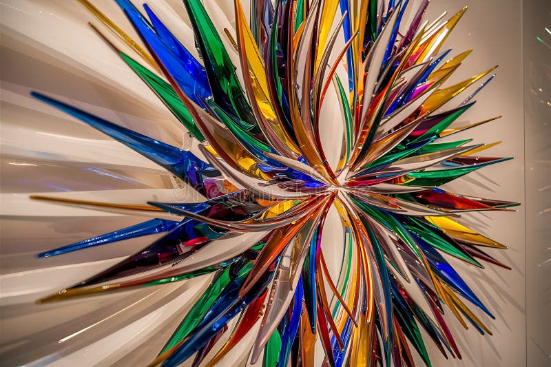 "Vibrant Glass Artwork Wallpaper Stock Illustration - Illustration of ...