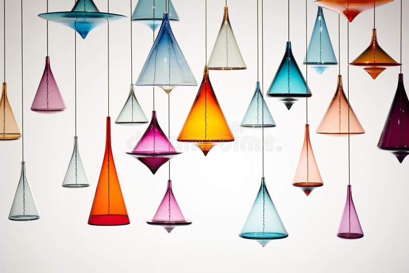 Vibrant Glass Blown Objects in Tiered Display - Elegance and Creativity ...