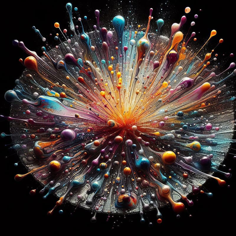 Vibrant Glass Splatter a Technique Involving Splattering Molten Stock ...