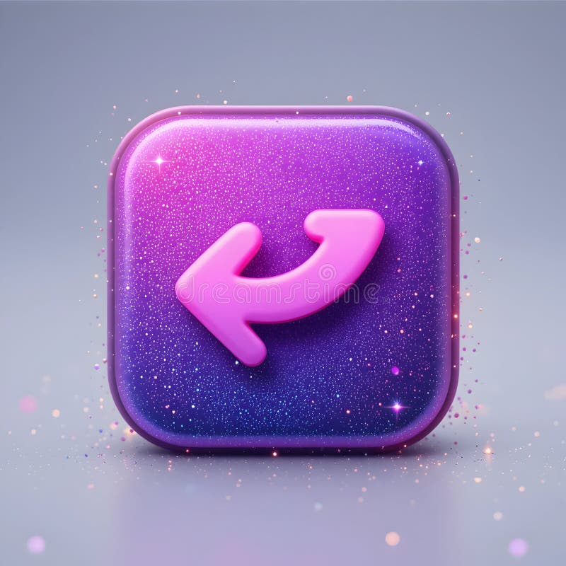 Glittery AI-Generated Back Arrow Stock Illustration - Illustration of ...