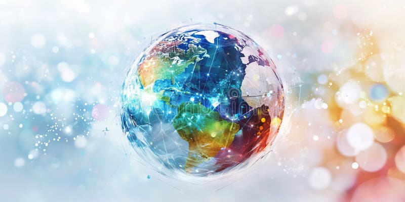 Vibrant Global Network Concept Illustrating Connectivity and Innovation ...