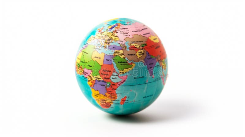 A Vibrant Globe Highlighting Different Continents and Countries ...