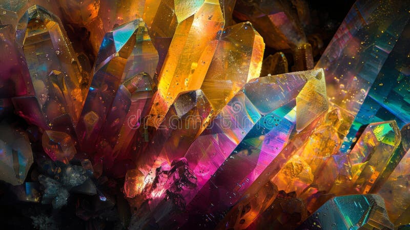 The Vibrant Glow of these Crystals Draws the Eye in Revealing Intricate ...