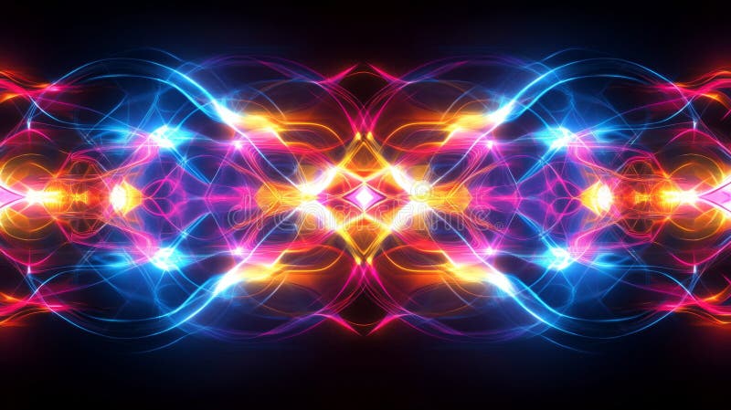 Vibrant Glowing Abstract Background with Dynamic Light Patterns Stock ...