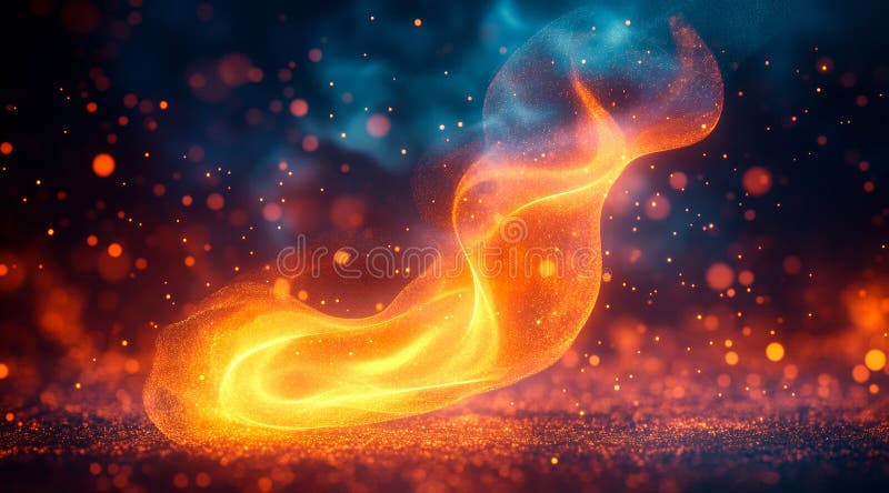 Vibrant Glowing Abstract Flame Stock Image - Image of shine, motion ...