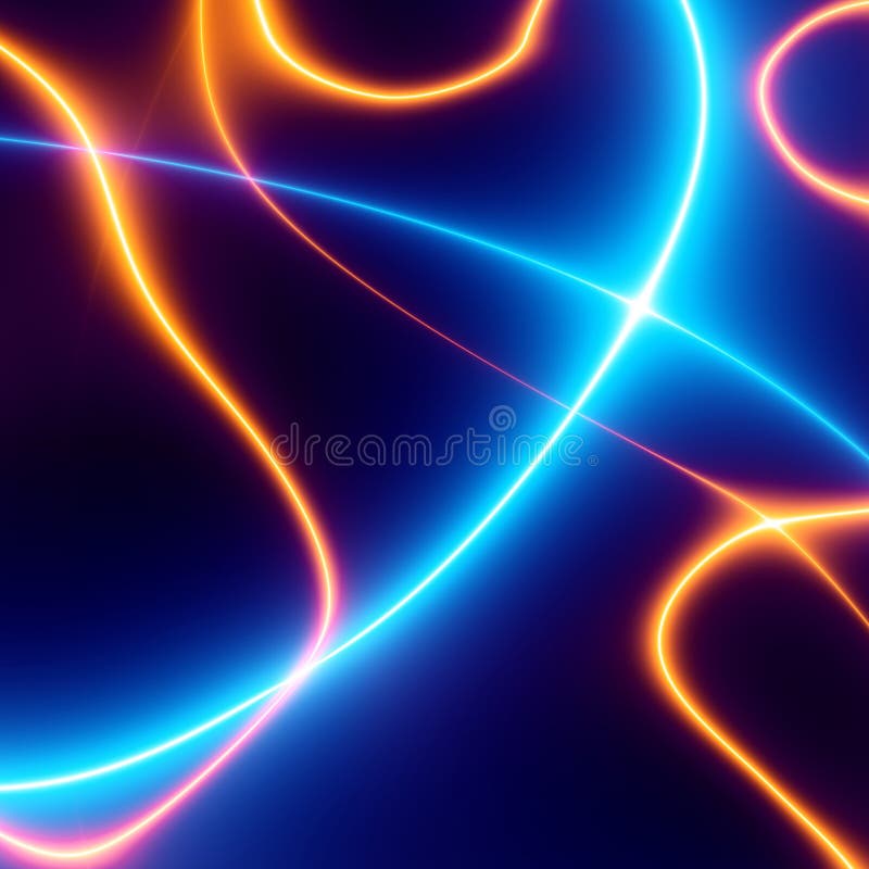 Bright Glowing Multidimensional Plasma Force Field. Abstract Glowing ...