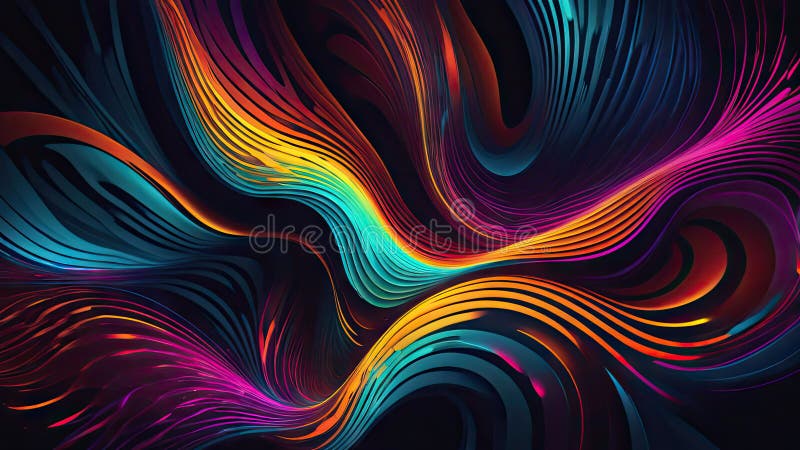Vibrant Glowing Pulsating Patterns With Dynamic Smooth Effects In A Mesmerizing Display Of