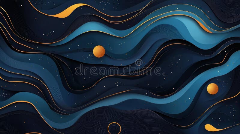 Vibrant Gold Threads on a Sleek Background Create a Modern Glow Effect ...