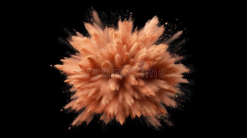 Vibrant Golden Dust Explosion Against a Dark Backdrop Creating a ...