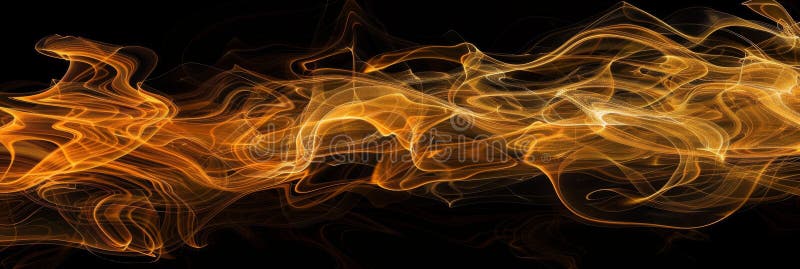 Vibrant Golden Flames on a Black Background for Intense Texture and ...