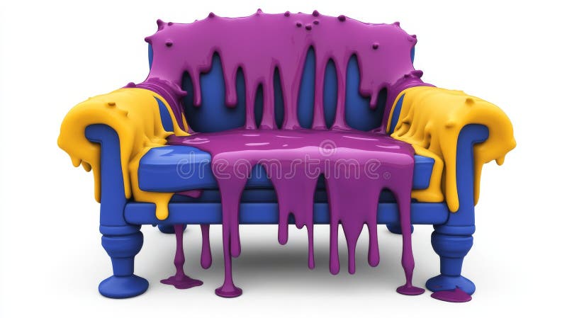 A Vibrant and Gooey Slime Chair Featuring a Distinctive Texture is Set ...