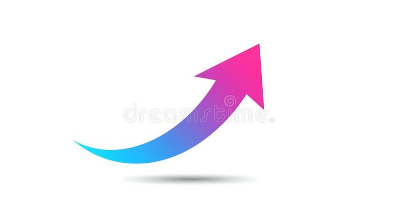 Upward Trending Arrow stock illustration. Illustration of expansion ...