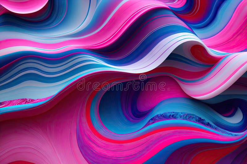 Vibrant Gradient Background. Blurred Color Wave, Generative Ai Image ...