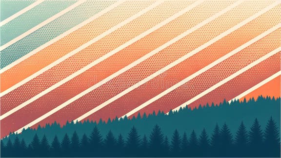 Vibrant Gradient Background with Diagonal Stripes and Silhouette of ...