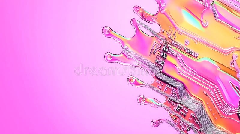 Vibrant Gradient Background with Faint Circuit Board Pattern Creates ...