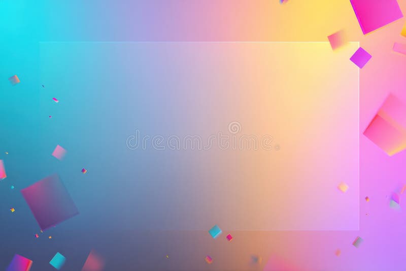 Colorful Gradient Background with Glitch-Style Stickers in the Corner ...