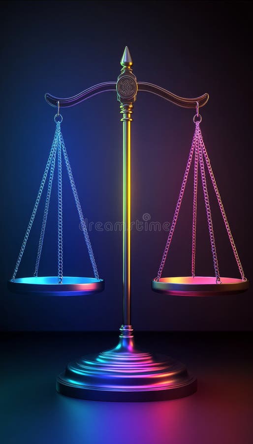 Vibrant Gradient Background Featuring Legal Symbols Signifying ...