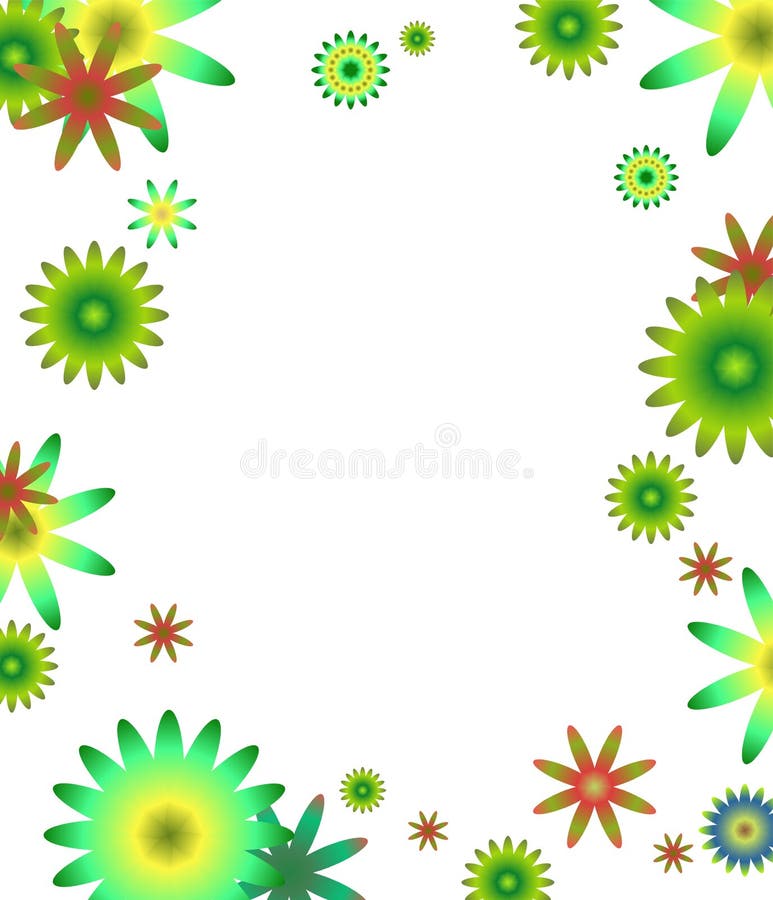 Vibrant Gradient Background with Flowers Stock Vector - Illustration of ...